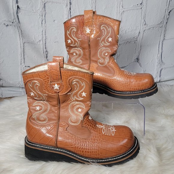Roper | Shoes | Roper Brand Womens 9 Western Chunky Cowgirl Round Toe ...